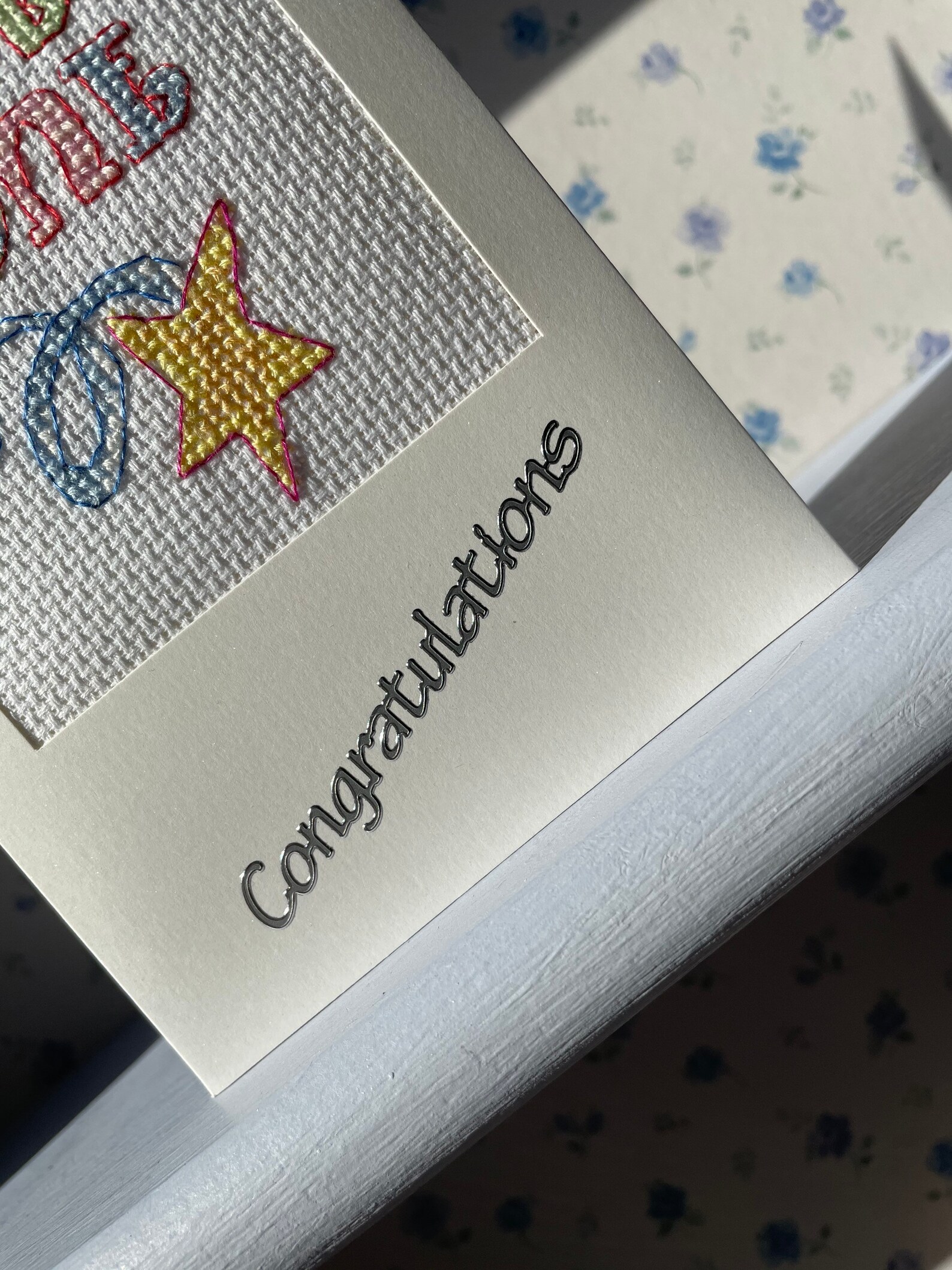 Well Done Congratulations Cross Stitch Card. Handmade - Etsy Australia