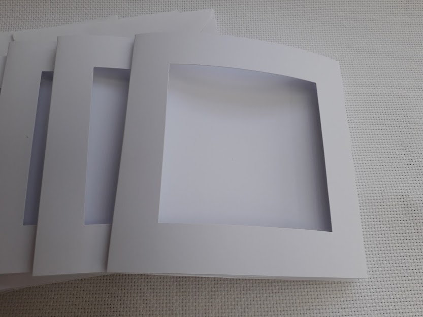 5 Small White SQUARE Aperture Cards 100 X 100 Mm. 4 X 4 - Etsy