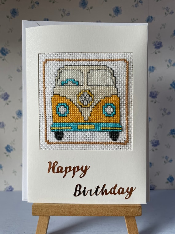 Vintage Caravan Happy Birthday Card. Birthday Card. Vintage | Etsy