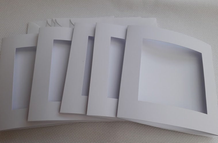 5 Small White SQUARE Aperture Cards 100 X 100 Mm. 4 X 4 - Etsy