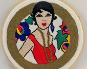 Pop Art Embroidery Hoops and Commissions by PopHoopsEmbroidery