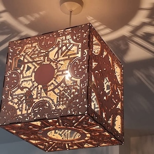 Bespoke Made to Order Puzzle Box Detailed Wooden Light Shade. - Etsy