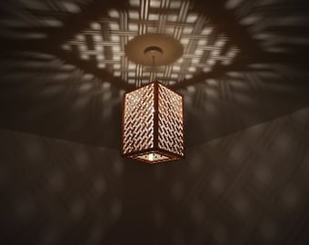 Bespoke cube laser cut light shade. | Etsy