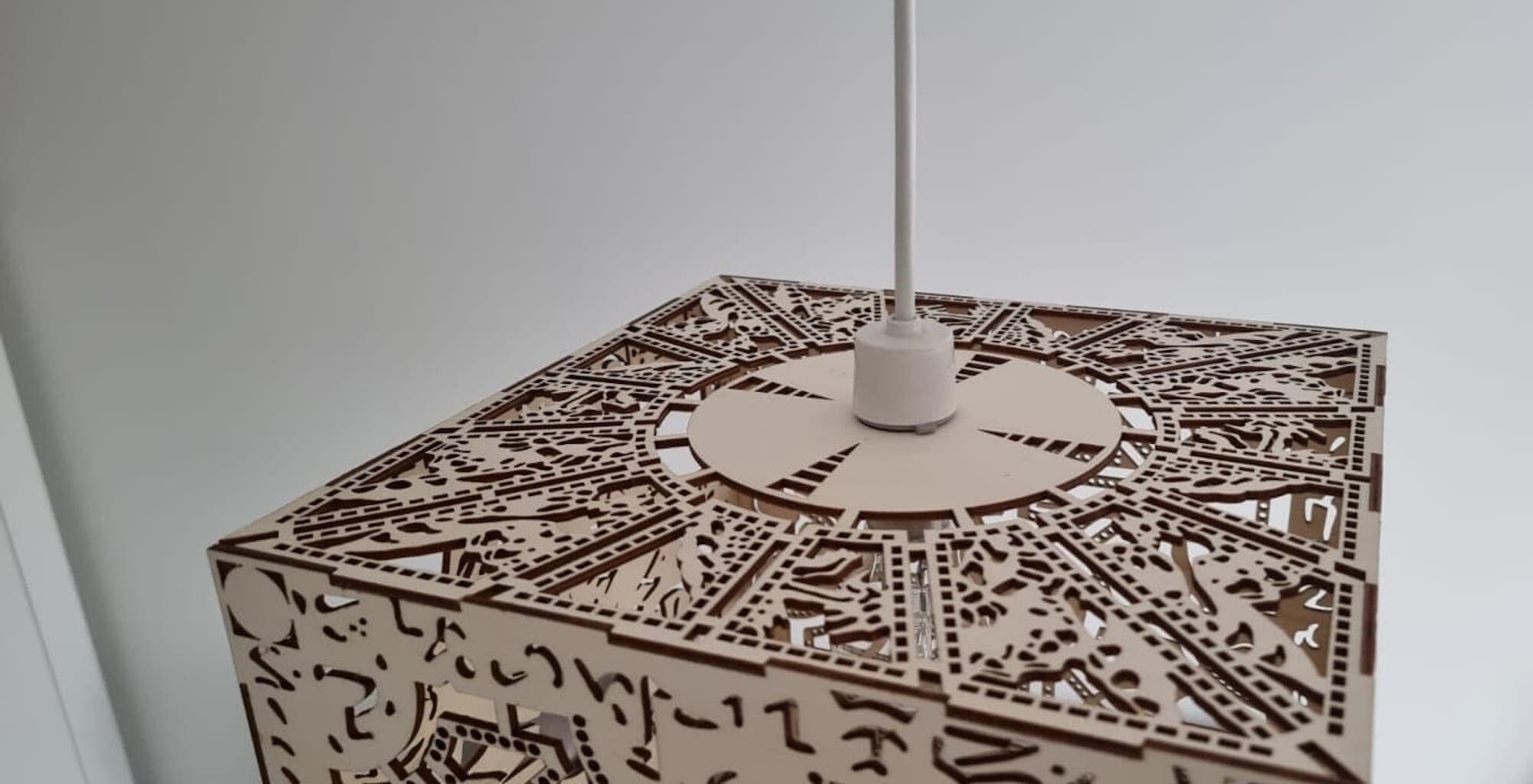 Bespoke Made to Order Puzzle Box Detailed Wooden Light Shade. | Etsy