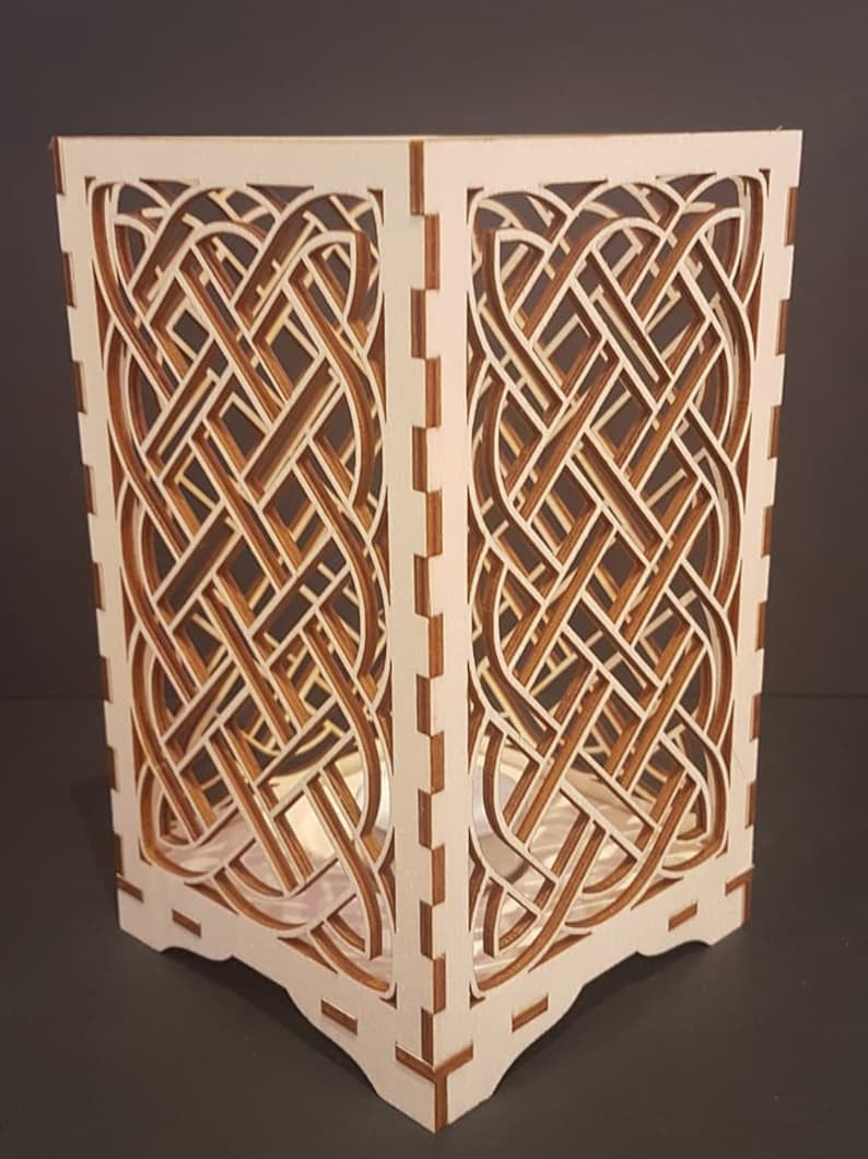 Beautiful Laser cut Celtic Knot tea light holder. | Etsy