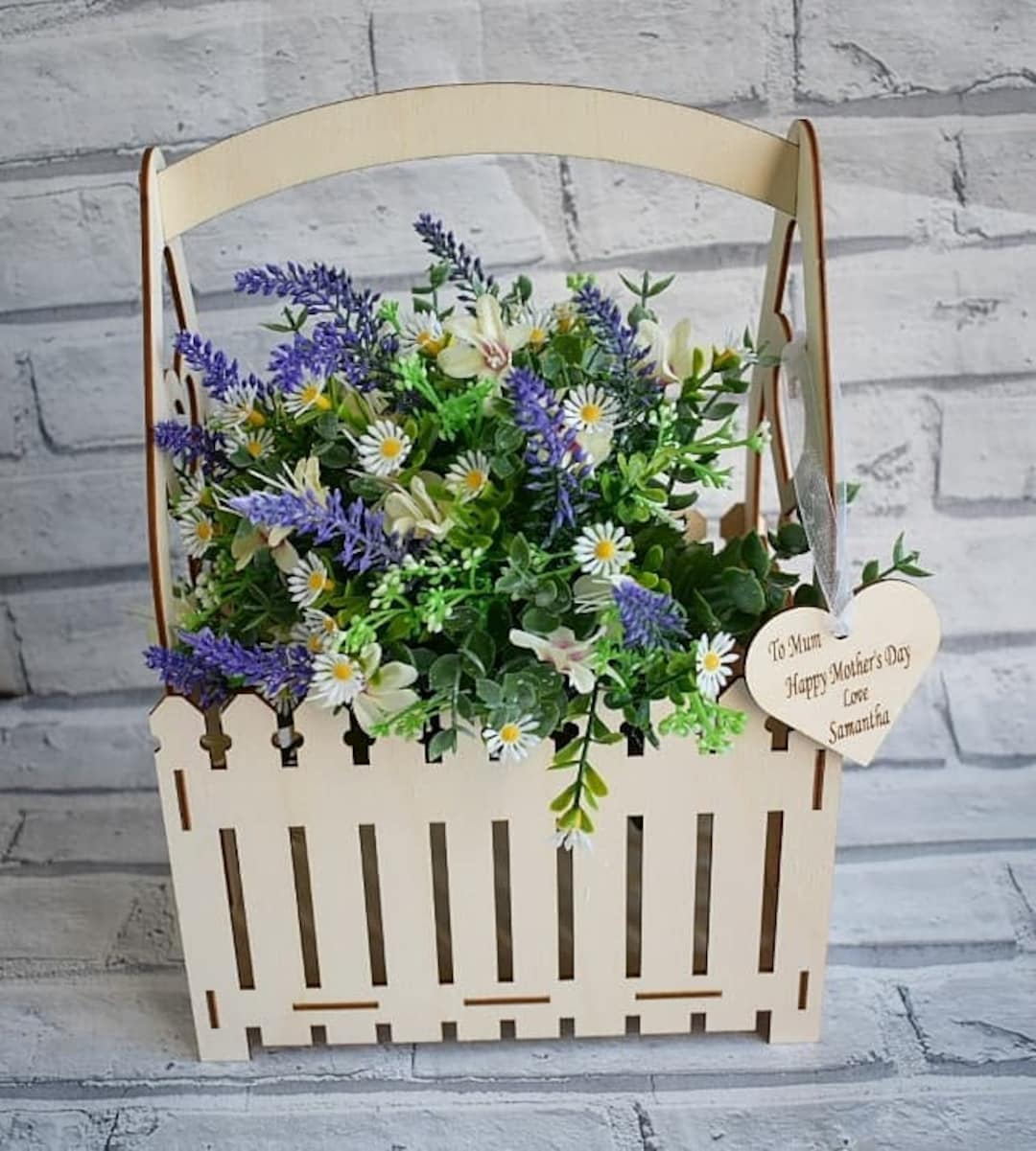 Personalised Laser Cut Flower Box Holder. - Etsy