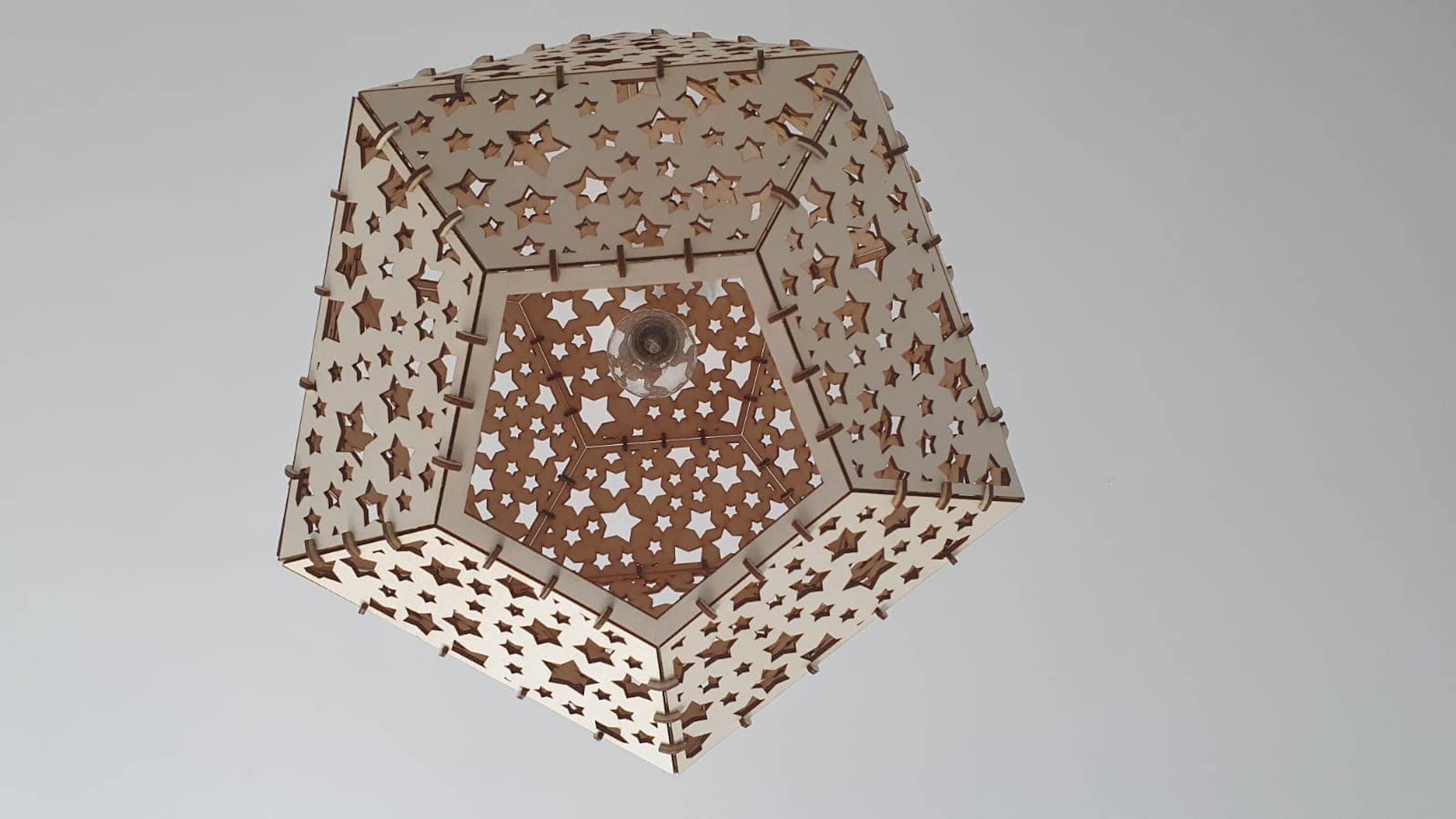 Laser Cut Star Light Shade. - Etsy UK