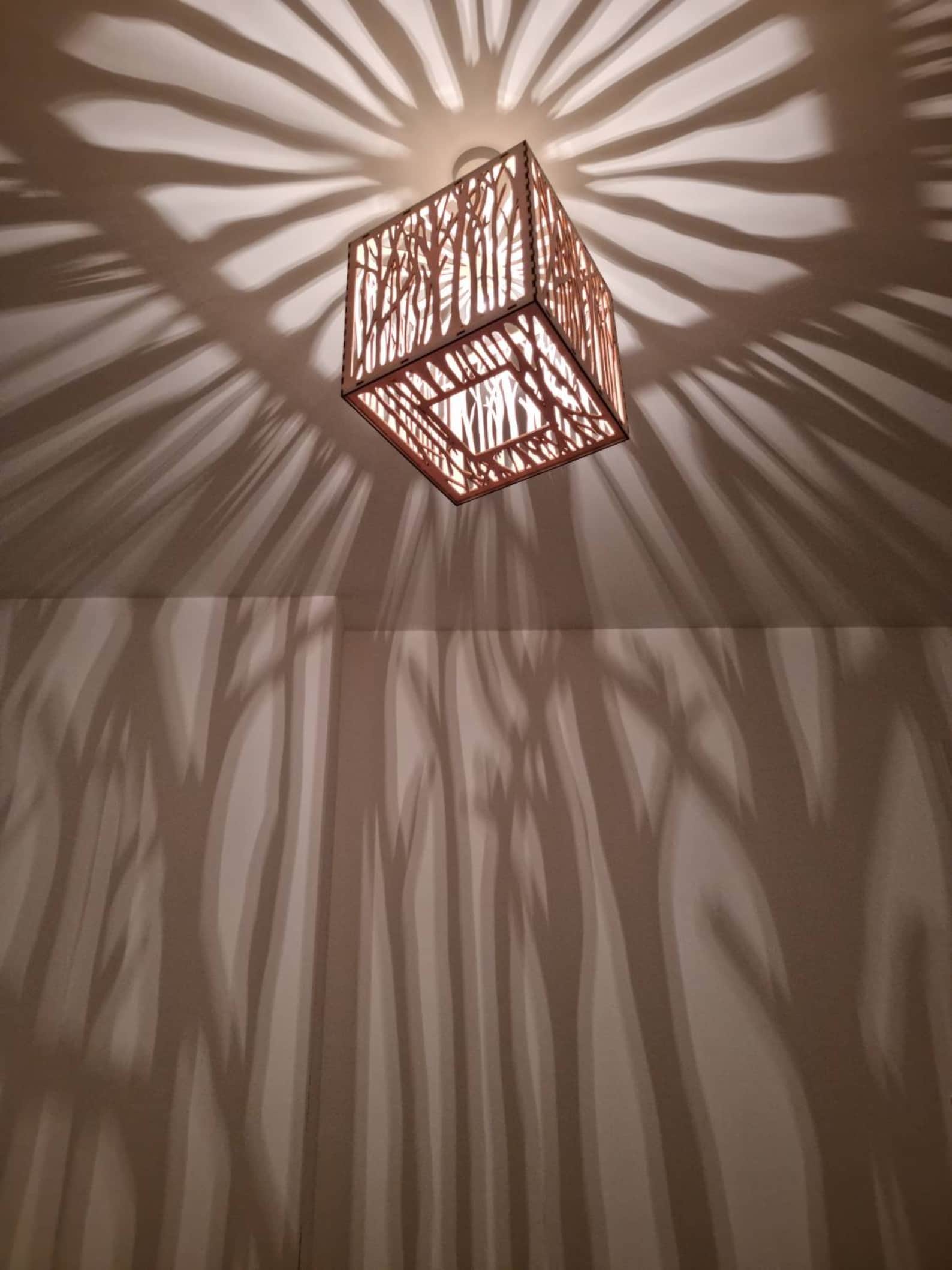 Bespoke Forest Wooden Ceiling Light Shade. - Etsy UK