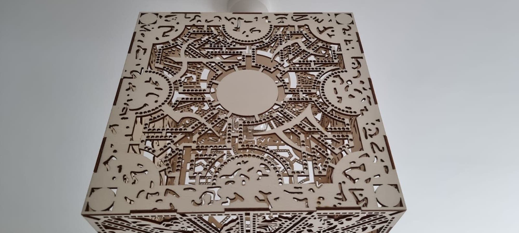 Bespoke Made to Order Puzzle Box Detailed Wooden Light Shade. | Etsy