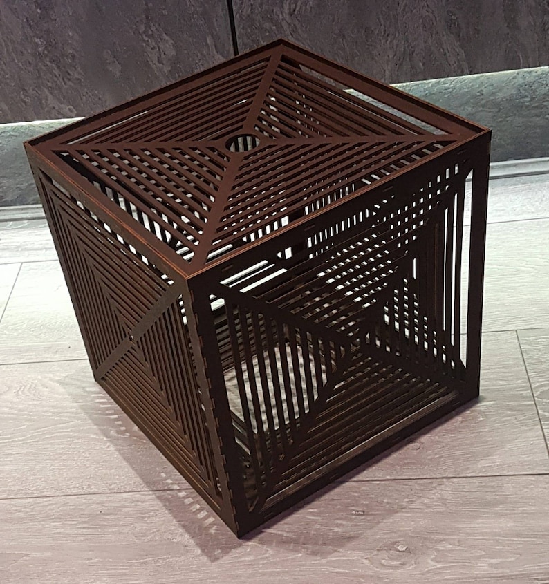 Bespoke Cube Laser Cut Light Shade. - Etsy UK