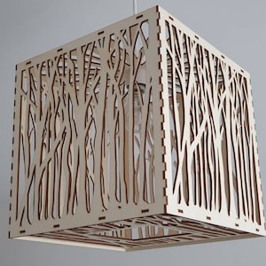 Bespoke Forest Wooden Ceiling Light Shade. - Etsy UK