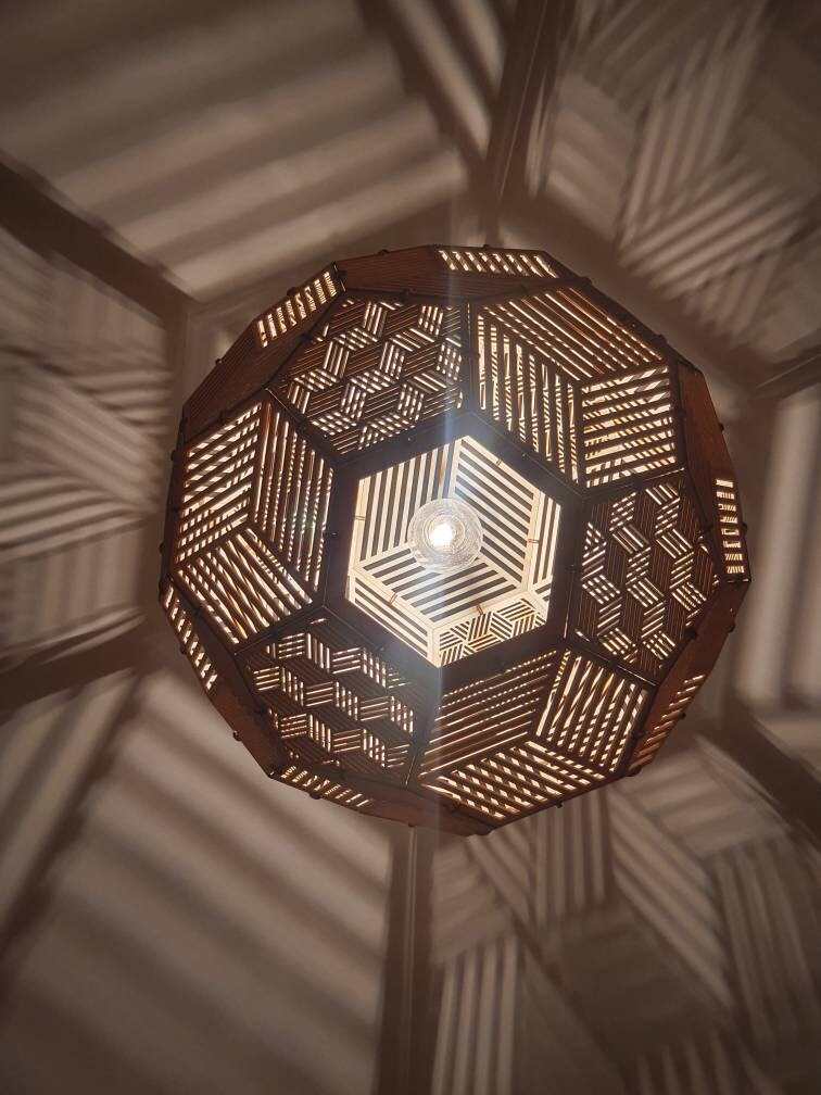 Bespoke Wooden Prism Light Shade. - Etsy UK