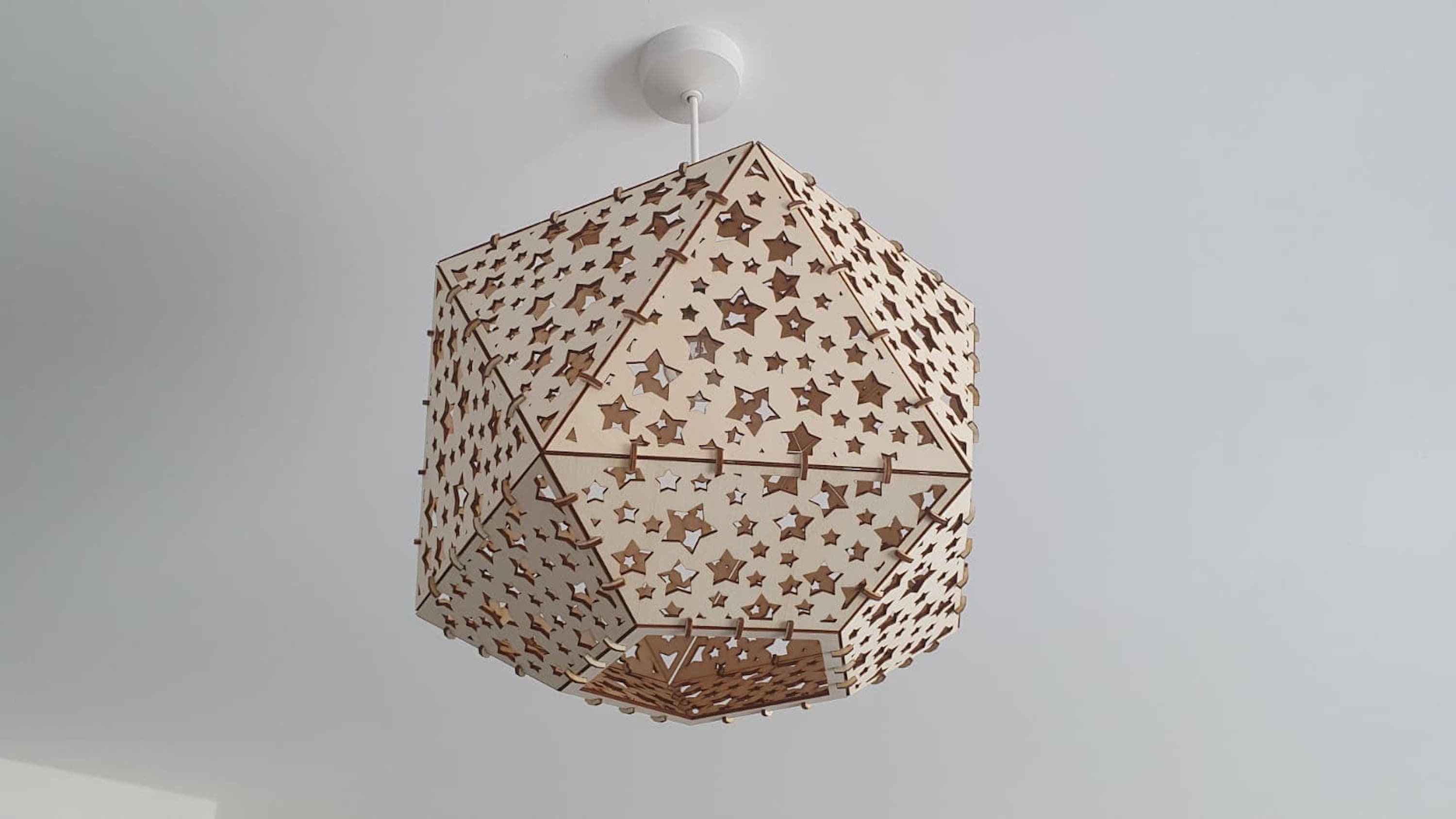 Laser Cut Star Light Shade. - Etsy UK