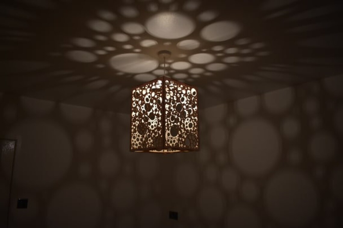 Wooden Laser Cut Light Shade, Bespoke Design, Home Decor. - Etsy
