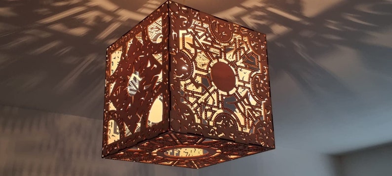 Bespoke Made to Order Puzzle Box Detailed Wooden Light Shade. - Etsy