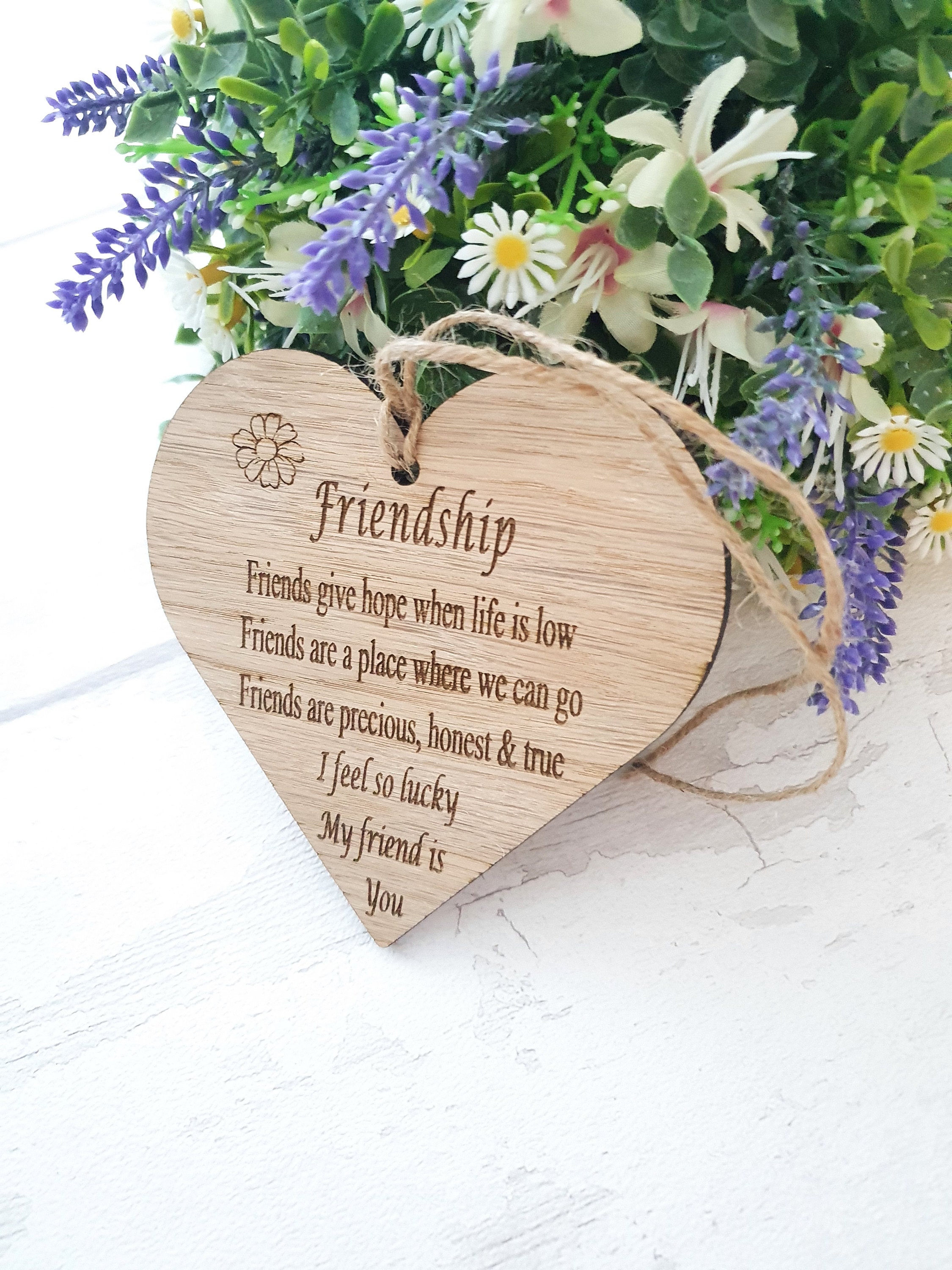 Beautiful Laser Cut and Engraved Friendship Sign. - Etsy UK