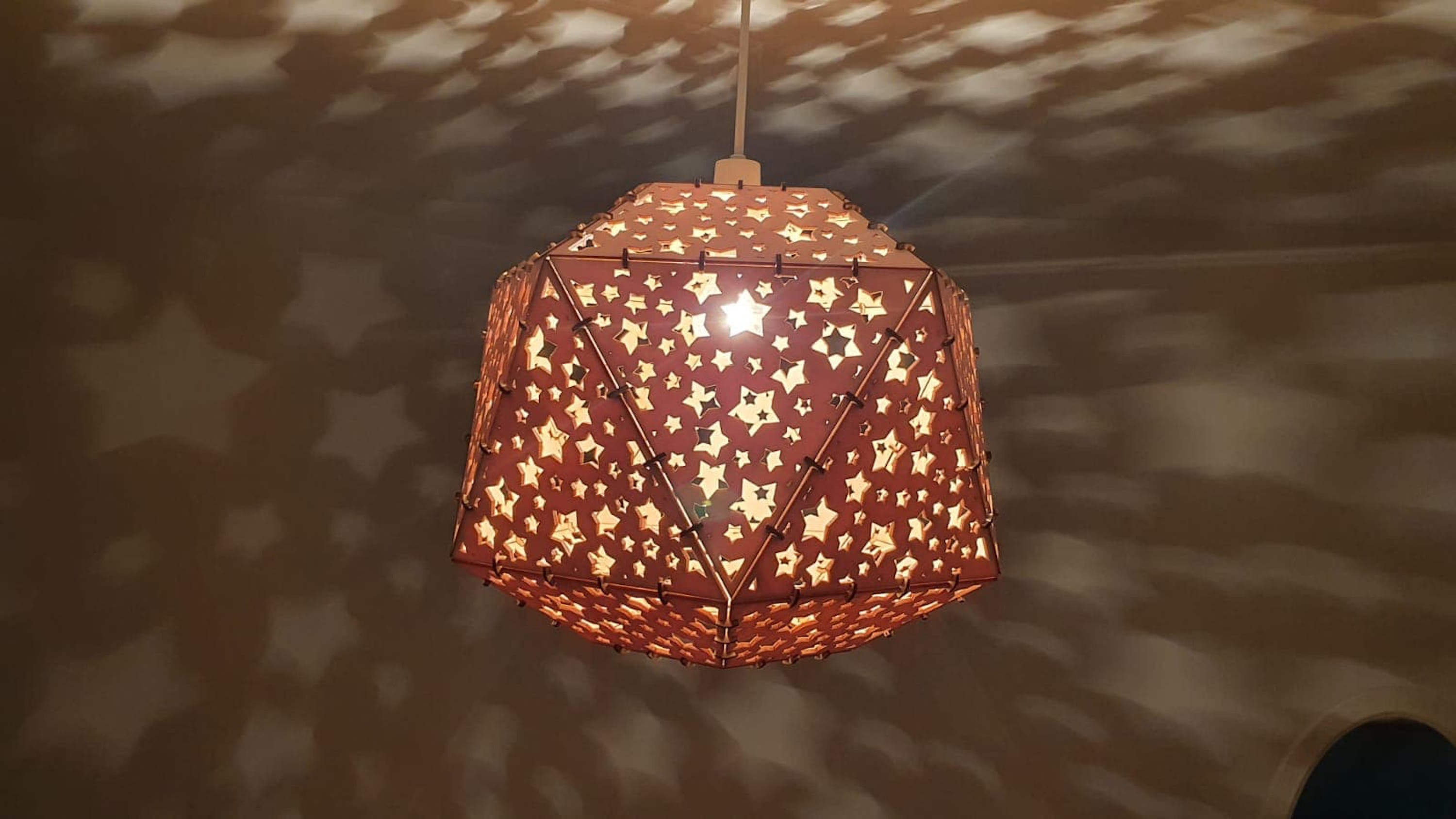 Laser Cut Star Light Shade. - Etsy UK