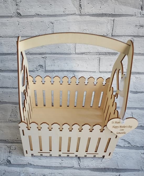 Personalised laser cut flower box holder. | Etsy