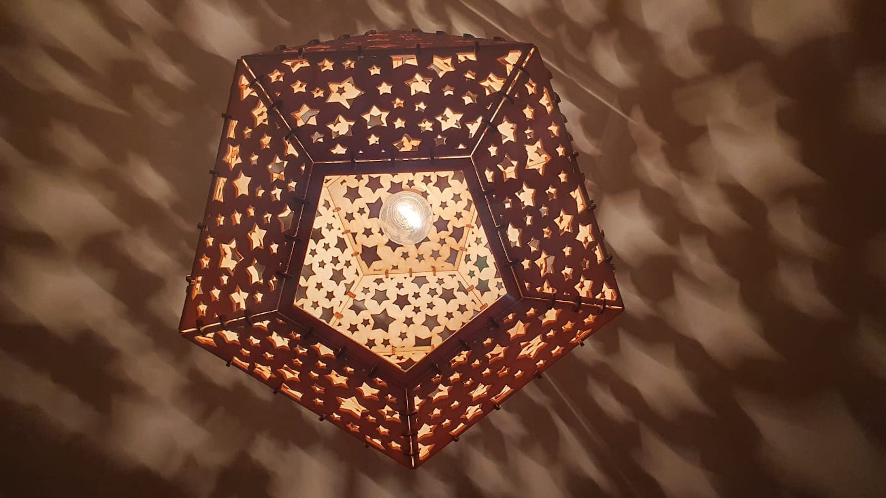 Laser Cut Star Light Shade. - Etsy UK