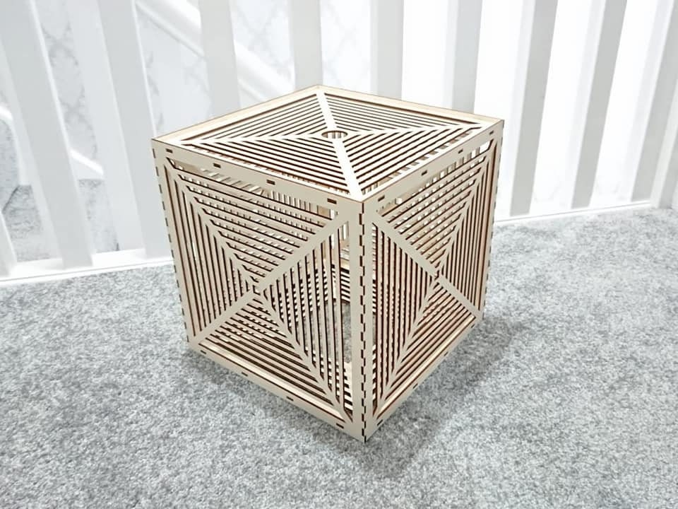 Bespoke Cube Laser Cut Light Shade. - Etsy UK