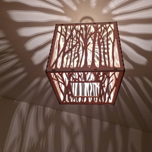 Bespoke Forest Wooden Ceiling Light Shade. - Etsy UK