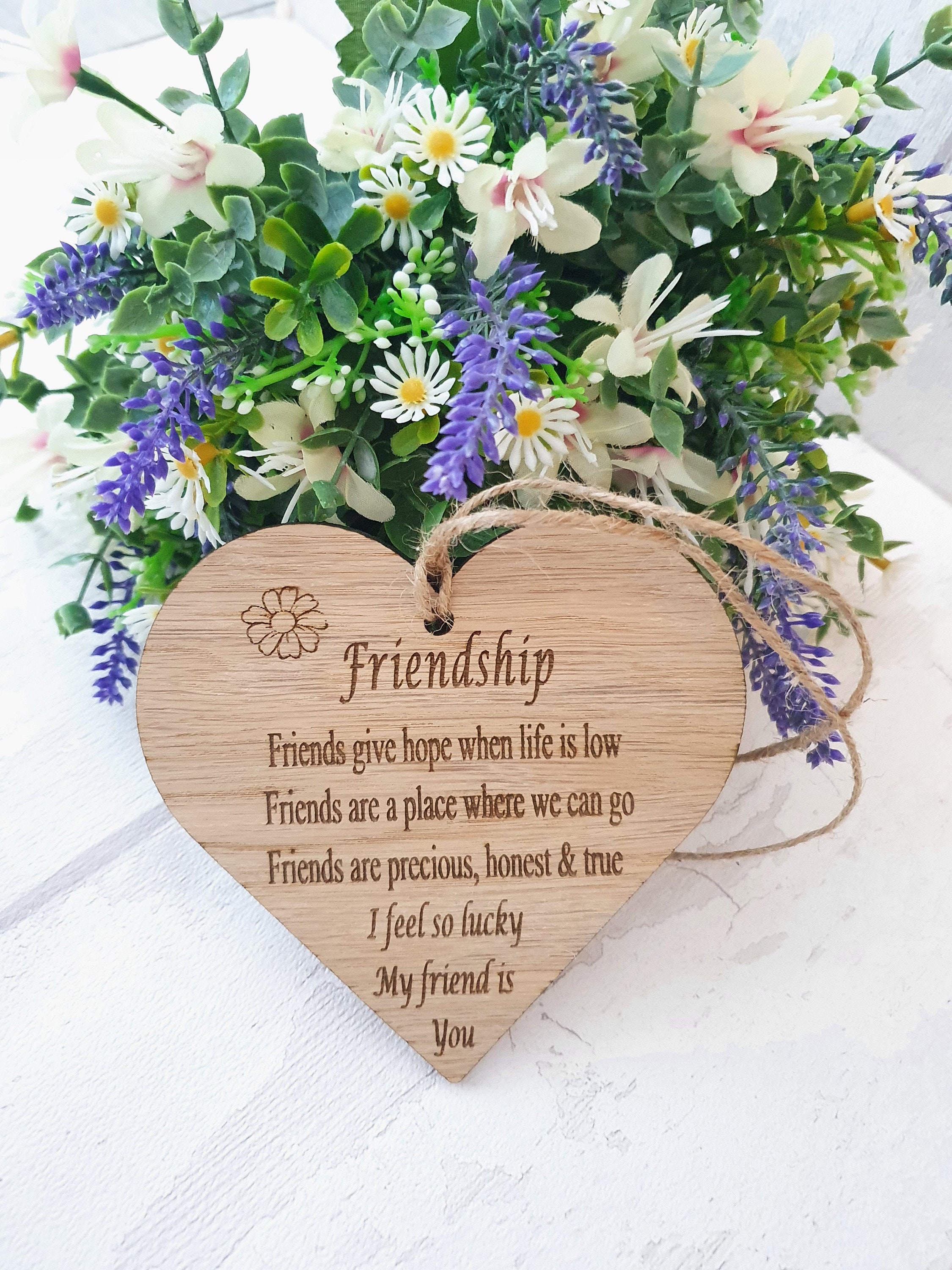 Beautiful Laser Cut and Engraved Friendship Sign. - Etsy UK