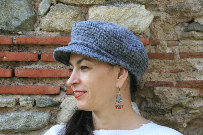 Baseball Cap Pattern, Crochet Hat Pattern Women, Crochet Newsboy Hat ...