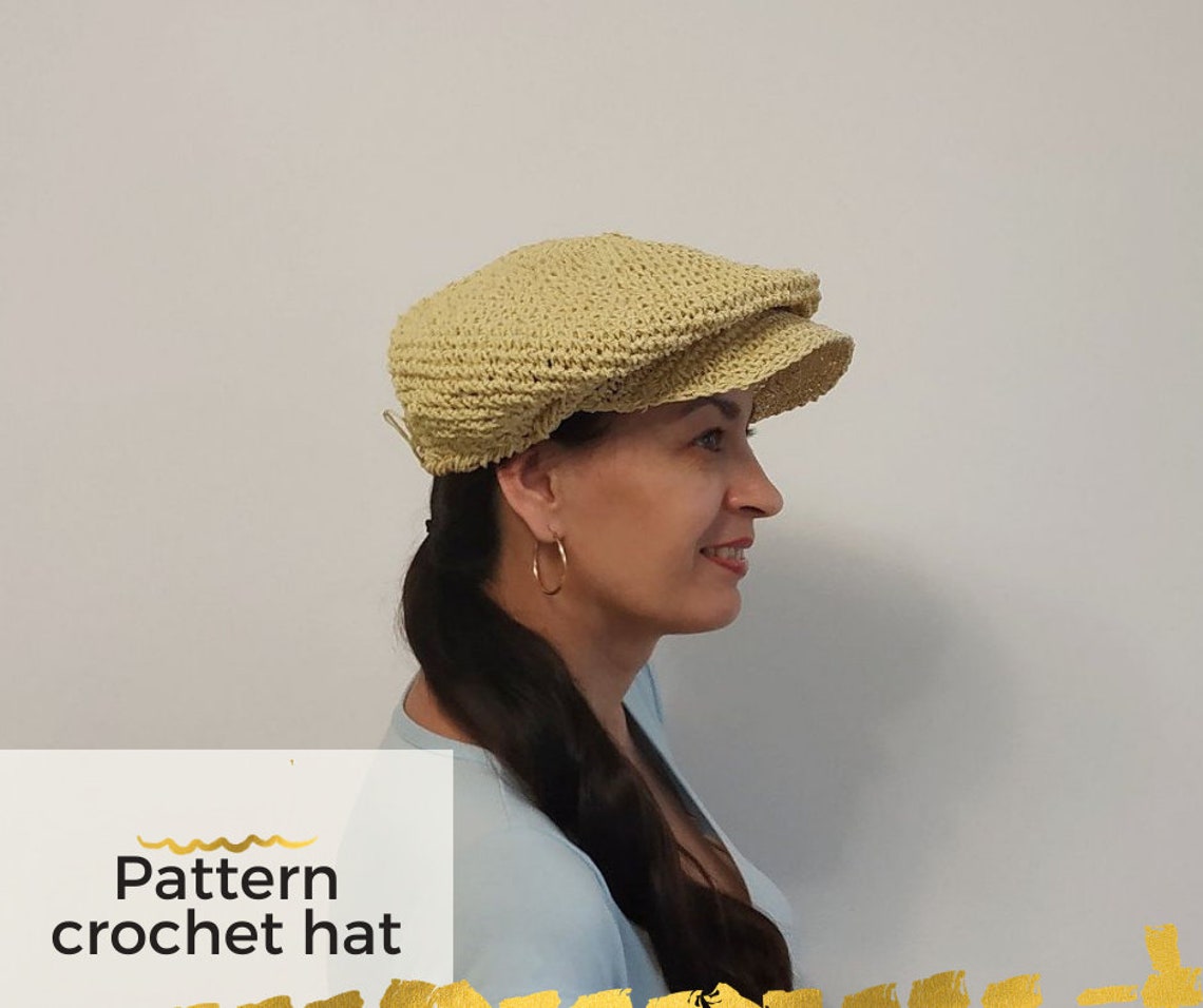 Newsboy Hat Crochet Pattern Crochet Newsboy Hat Pattern - Etsy
