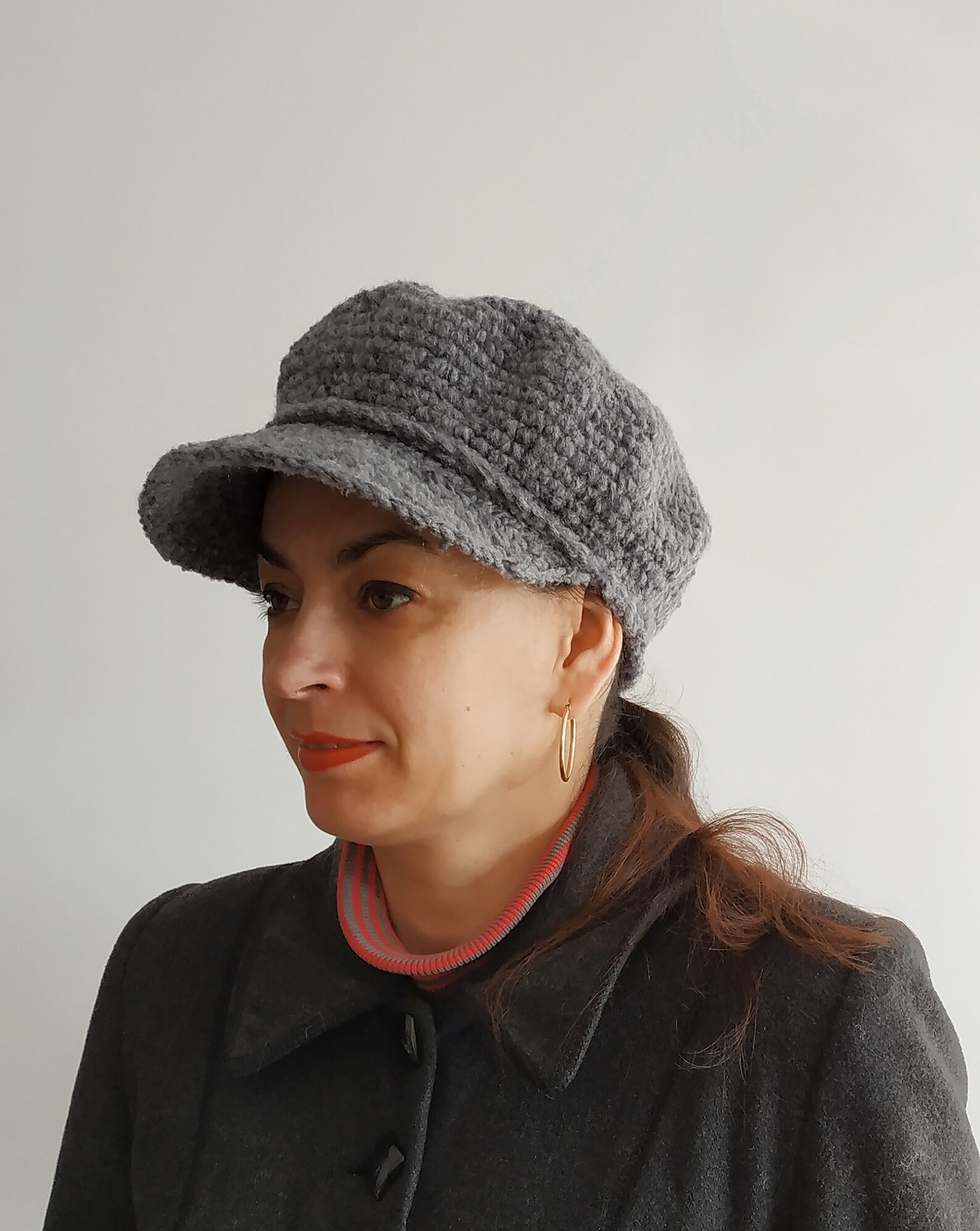 Baseball Cap Pattern, Crochet Hat Pattern Women, Crochet Newsboy Hat ...