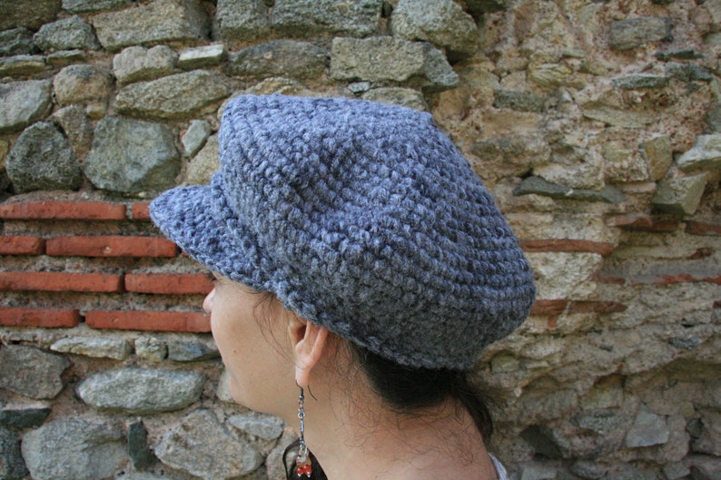 Baseball Cap Pattern, Crochet Hat Pattern Women, Crochet Newsboy Hat ...