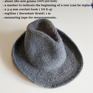 Fedora Hat Pattern, Crohet Hat Pattern, Fedora Hat Pattern Pdf, Fedora ...