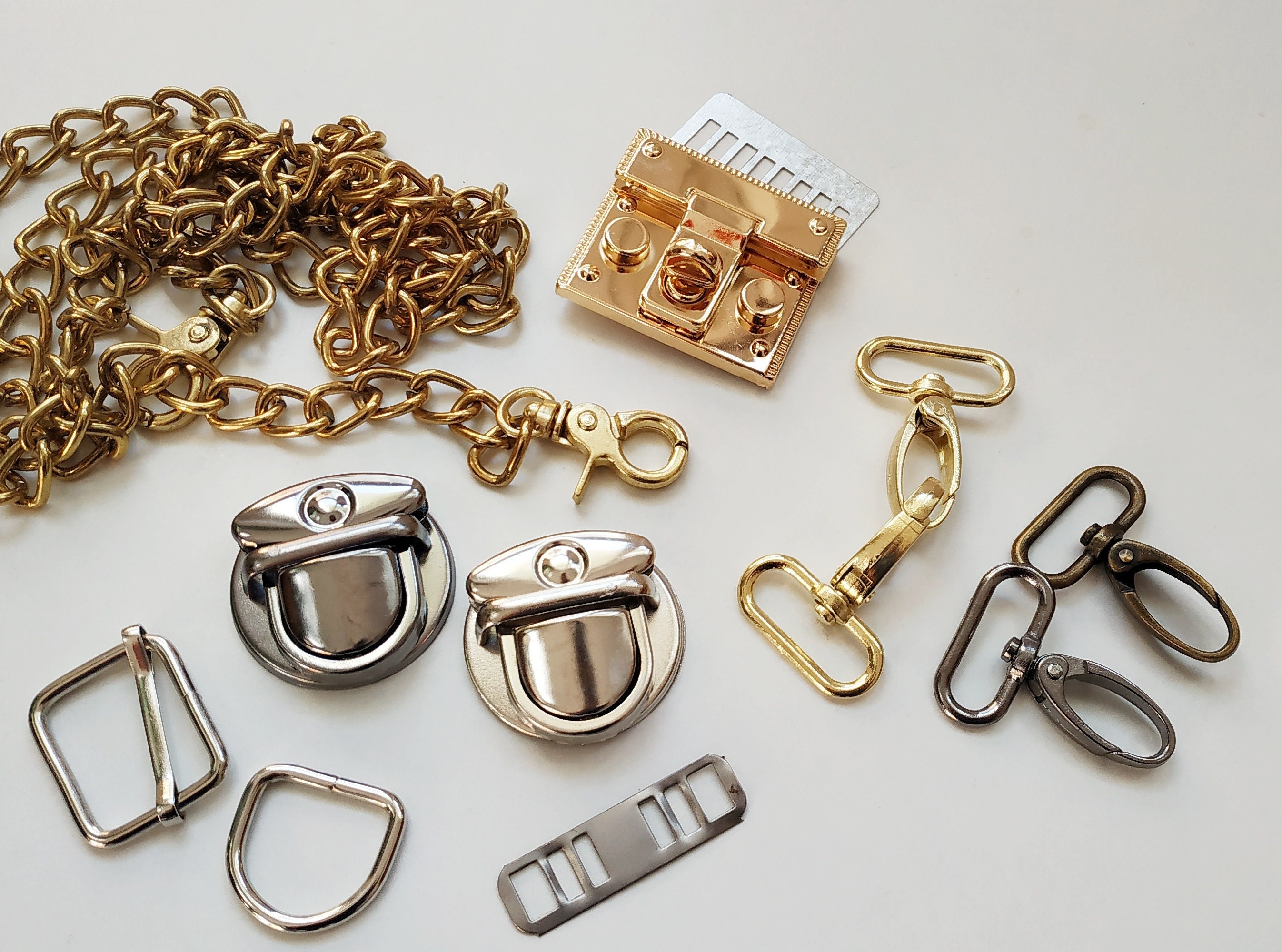 Crochet Bag Lock Golden Lock Bag Clasp Lock Bag Lock Press - Etsy