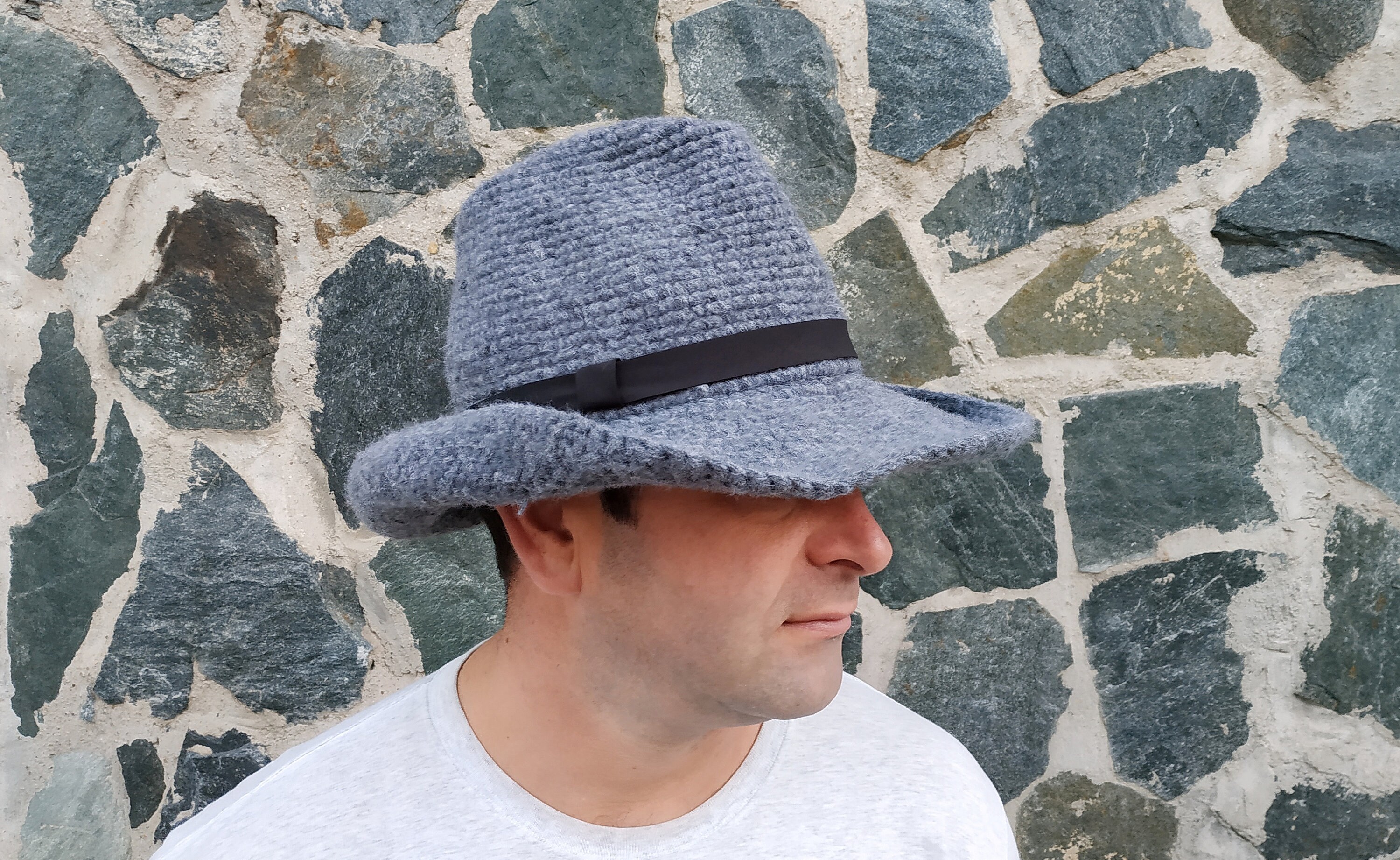Fedora Hat Pattern Crohet Hat Pattern Fedora Hat Pattern - Etsy