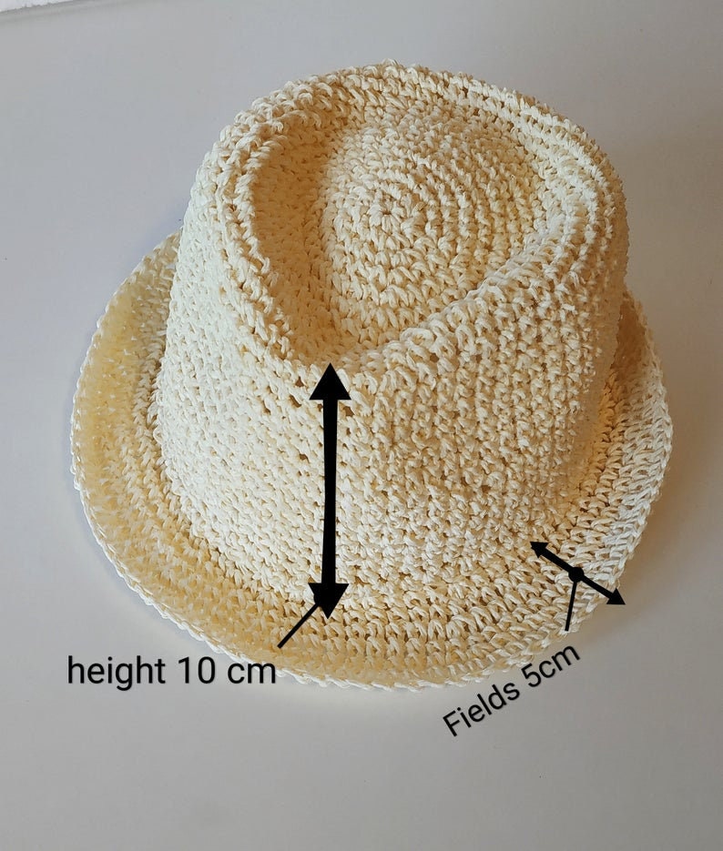 Fedora Hat Pattern Crohet Hat Pattern Fedora Hat Pattern - Etsy