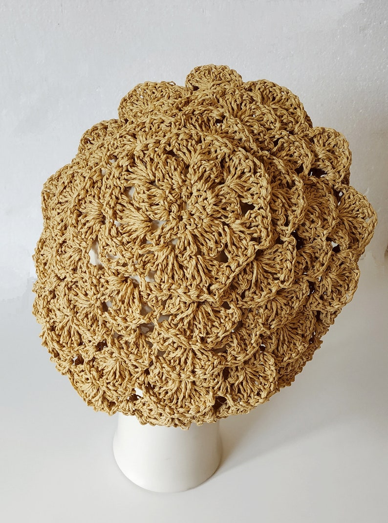 Beret Hat Straw Hat Straw Beret Summer Beret for Women | Etsy