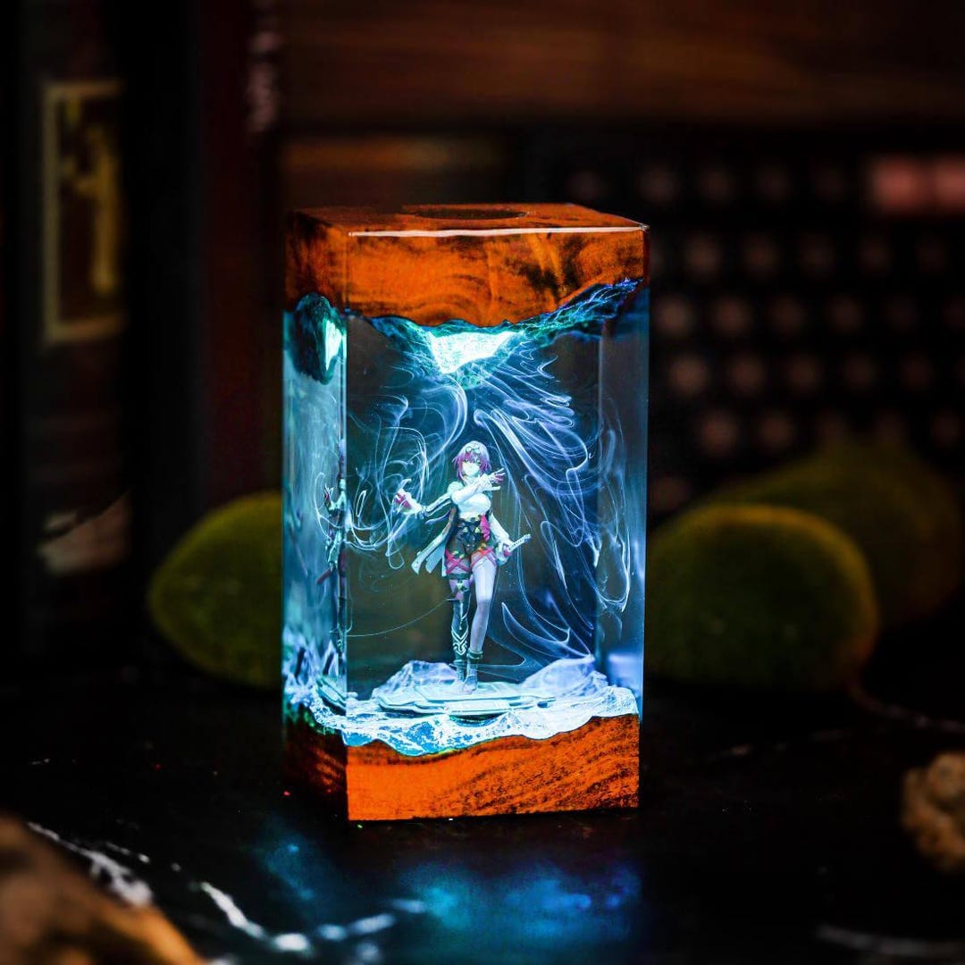 Kafka Honkai Star Rail Resin Lamp | Anime LED Night Light | Gamer Desk ...
