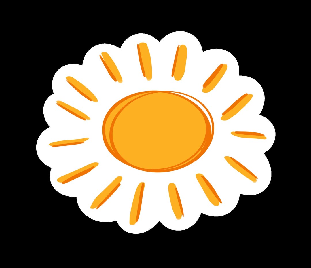 Yellow Sun Sticker - Etsy