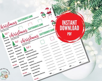 Printable Christmas Scattergories Game Holiday Party - Etsy