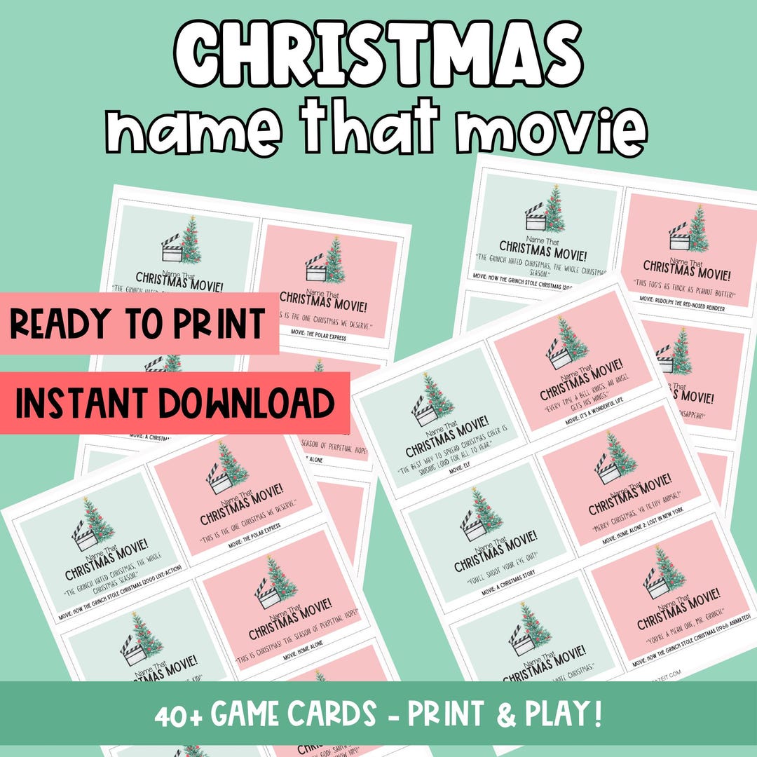 Christmas Movie Game - Name That Movie - Christmas Party Trivia ...