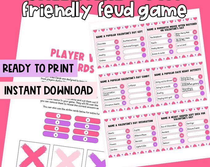 Valentines Friendly Feud Game | Office Party Valentines Game ...