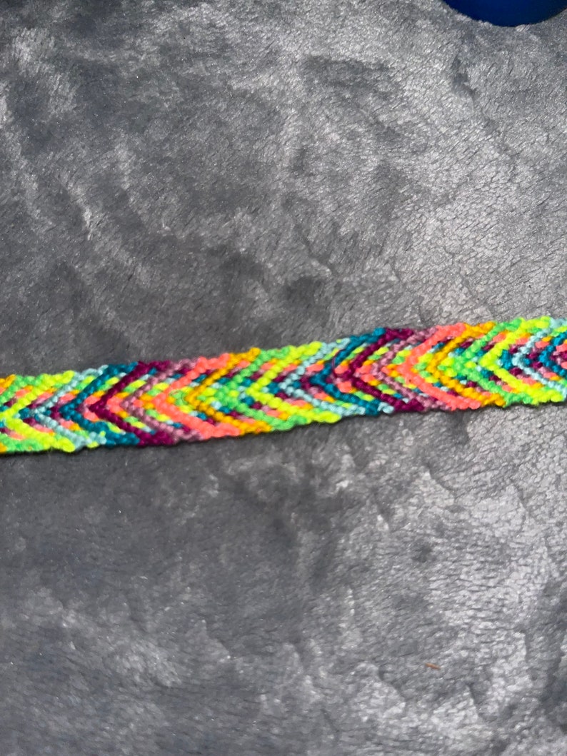 Rainbow Fishbone Friendship Bracelet - Etsy