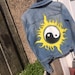 Hand Painted Yin and Yang Demin Jacket - Etsy