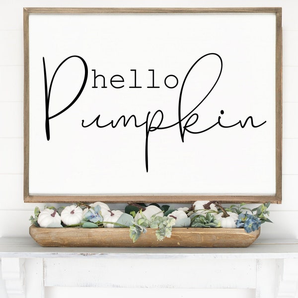 Hello Pumpkin Sign - Etsy