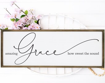 Amazing Grace Sign | Etsy