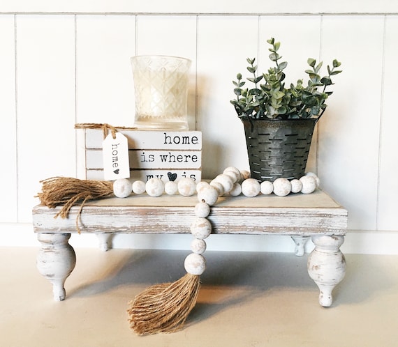 Farmhouse Wood Pedestal Riser Stand - Etsy Canada