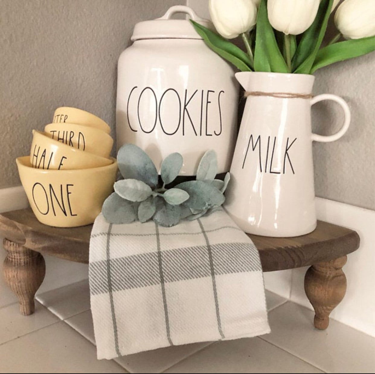Farmhouse Wood Corner Pedestal Riser Stand - Etsy