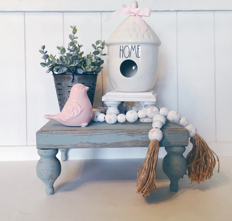 Farmhouse Wood Pedestal Riser Stand - Etsy