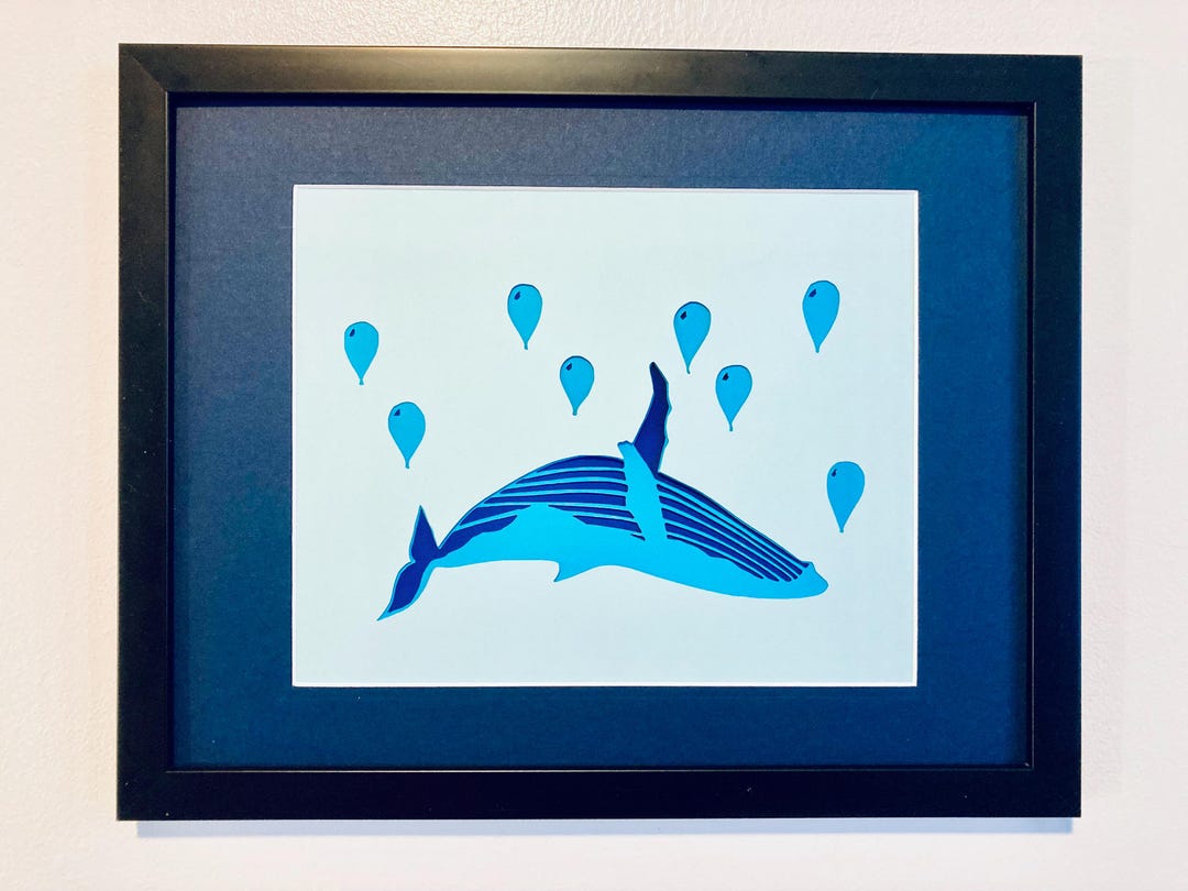 Whale Celebration Papercut Art - Etsy