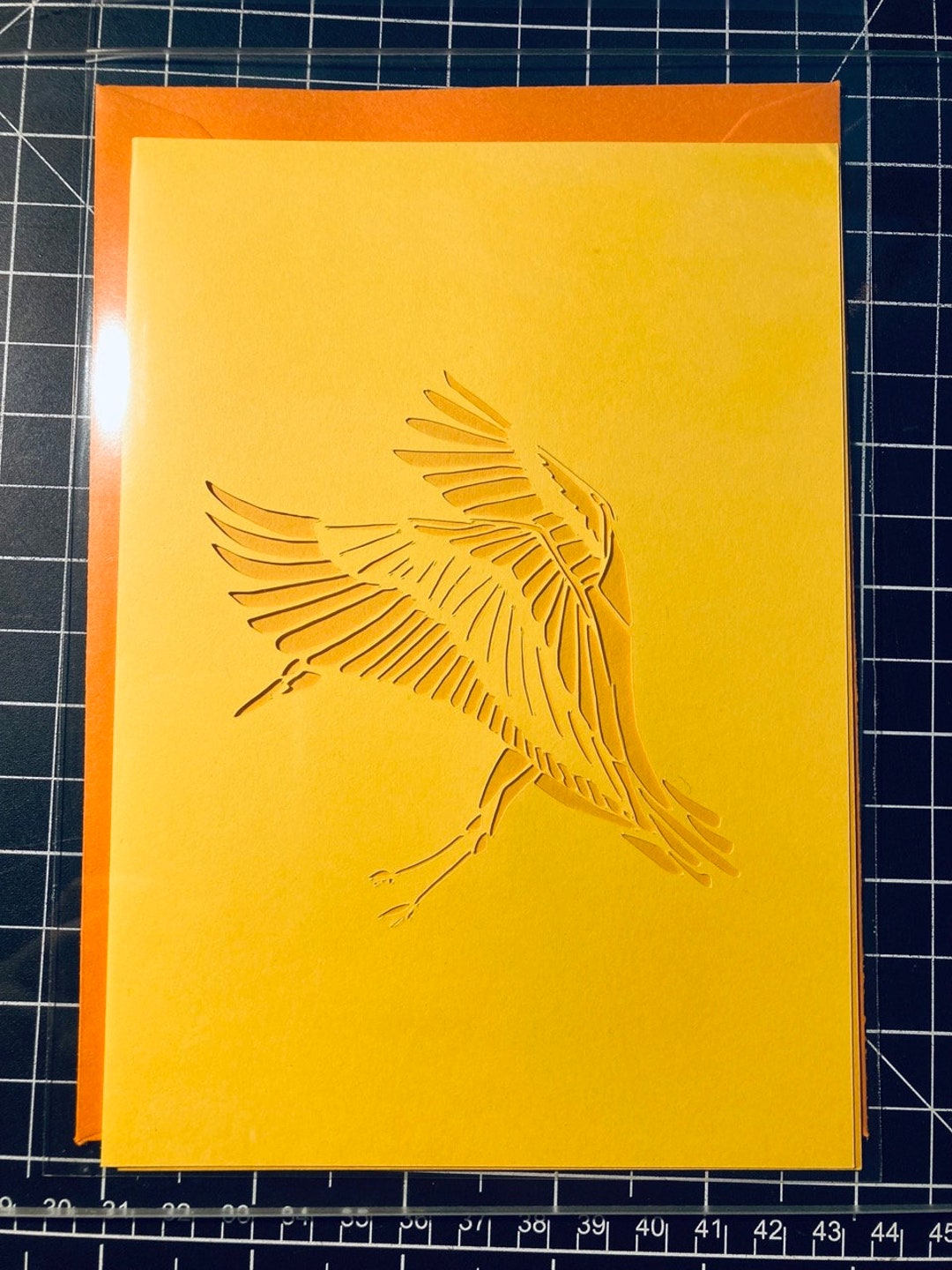 Crane Papercut Art Card - Etsy