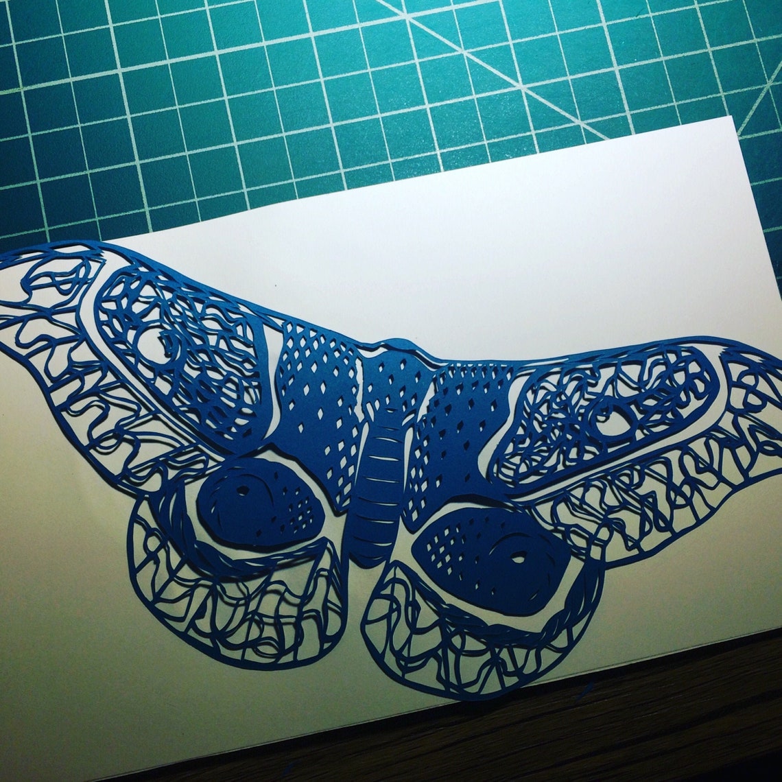 Polyphemus Moth Papercut - Etsy